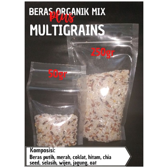 Jual Beras Organik Mix Beras Multigrain Multi grain Beras MPASI Beras ...