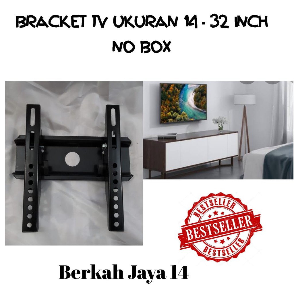 Jual BRACKET TV LED LCD PLASMA FLAT PANEL UKURAN 14"-32" HARGA MURAH ...