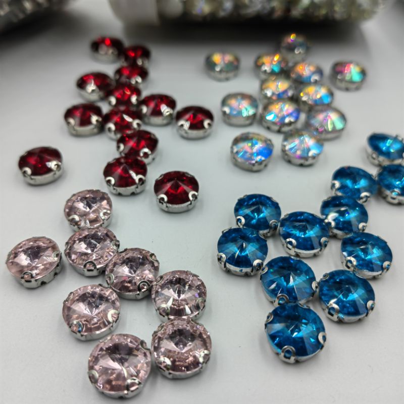 Jual BATU STONE KRISTAL CANGKANG / CANGKRANG MOTIF BULAT UKURAN 12 MM ...