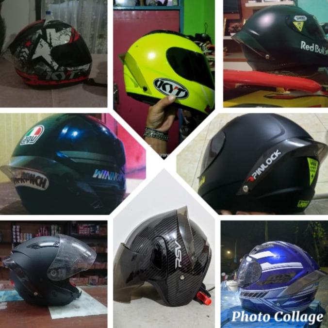 Jual Paket ganteng spoiler helm 3D model agv pista untuk custom segala ...