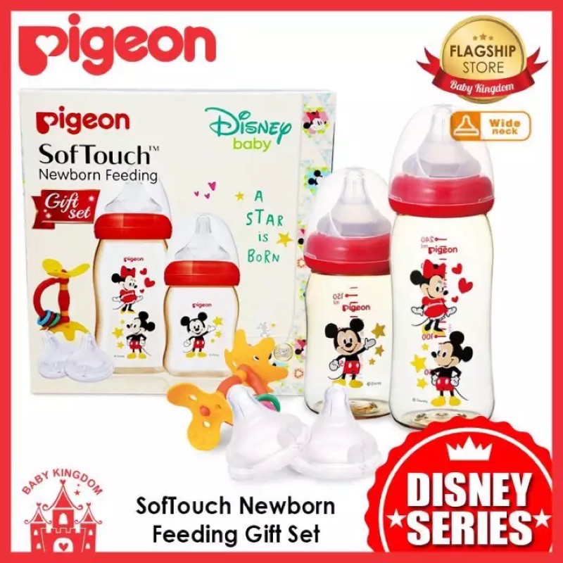 Jual Pigeon Disney Bottle Gift Set / Botol Susu Pigeon Mickey Mouse | Shopee Indonesia