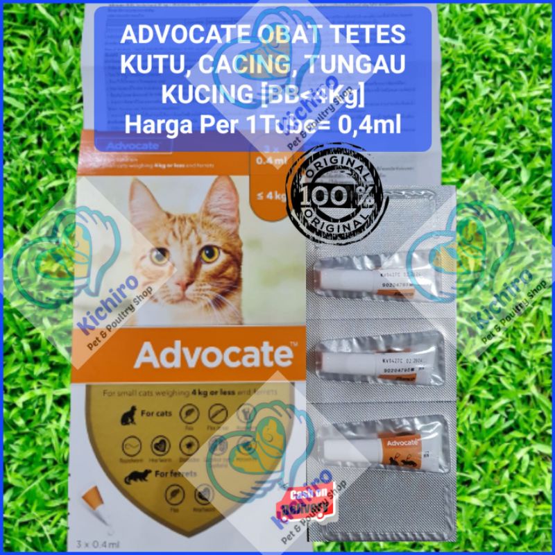 Jual Advocate S Bayer Harga Untuk 1 tube isi 0,4 ml Obat Tetes Kutu ...