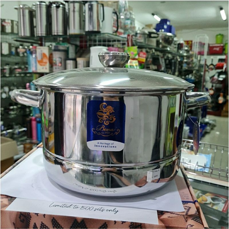 Jual B2007026ST Steamer D26cm Bima Prima, Sauce Pot w/Steaming Plate ...