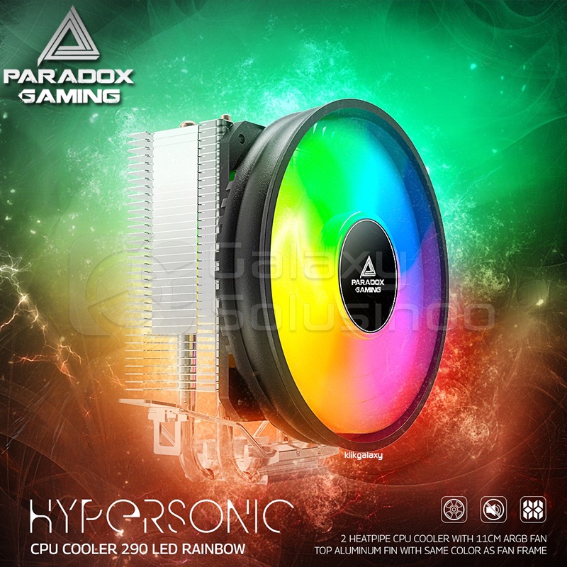 Jual Paradox Gaming HYPERSONIC 290 Rainbow CPU Cooler | Shopee Indonesia