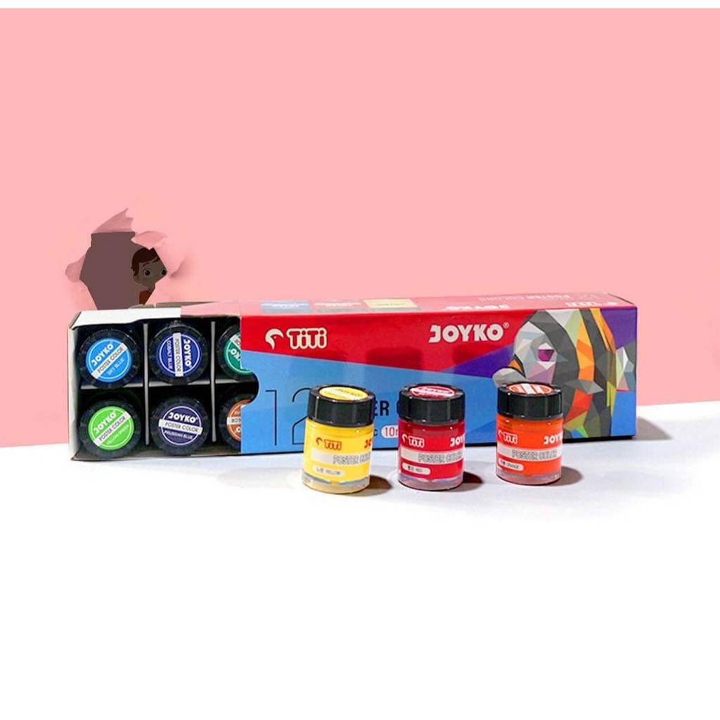 Jual Cat Poster Poster Color Joyko Poc 10 ml 12 Warna | Shopee Indonesia