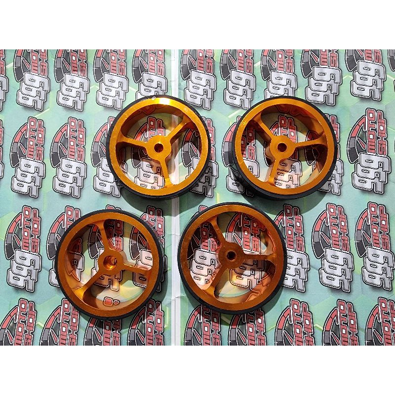 Jual roda Paddock ALOY / ALMUNIUM tapak karet standar pedok baut10 m6 ...