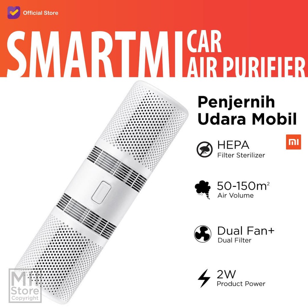 Jual Smartmi Car Air Purifier With HEPA Filter | Shopee Indonesia
