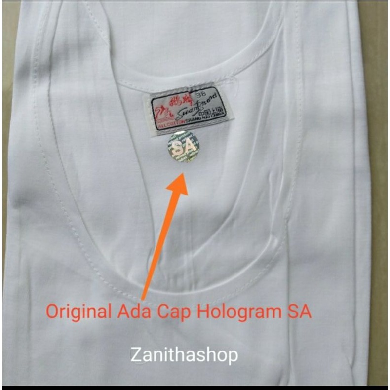 Jual Singlet swan brand ORIGINAL 100% katun/Singlet swan brand tanpa ...