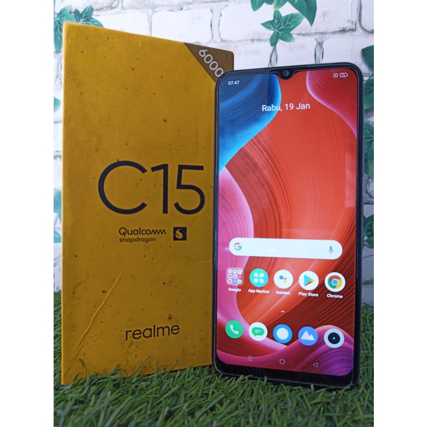 Jual realme C15 Ram 4GB Internal 64GB HP Second Seken Bekas Fullset ...