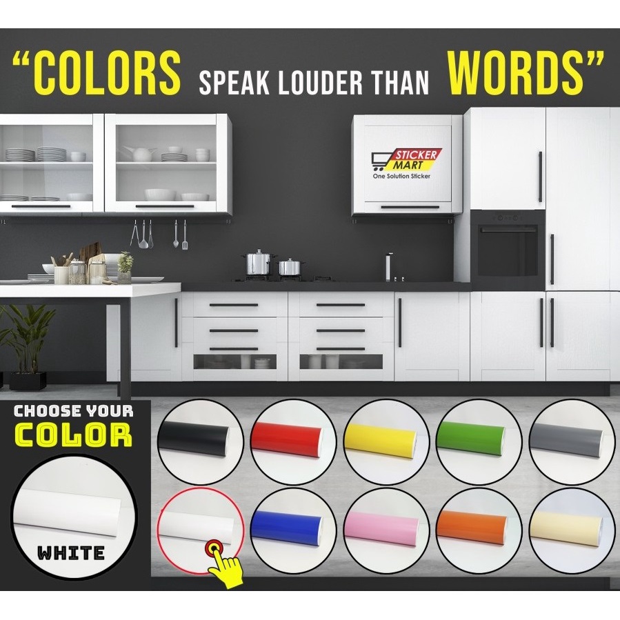 Jual Sticker Meja Stiker Furniture Sticker Lemari Sticker Dapur Putih ...
