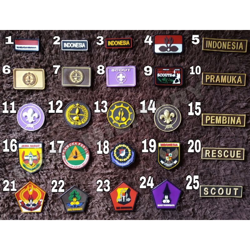 Jual Patch rubber logo pramuka / patch rubber logo pembina rescue scout ...