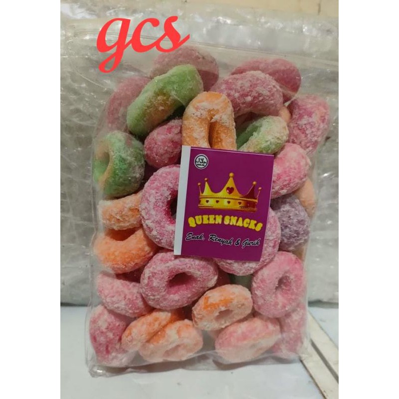 Jual SNACK DONAT PONK / DONAT WARNA WARNI 200gr | Shopee Indonesia