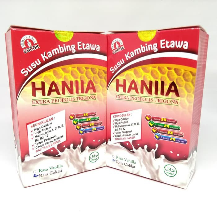 Jual Susu Kambing Etawa Extra Propolis Trigona HANIIA - Rasa Coklat ...