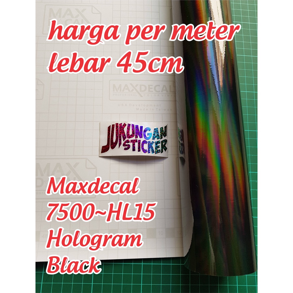Jual Stiker Max Decal Pelangi Hitam - Sticker Vinyl Maxdecal Hologram ...