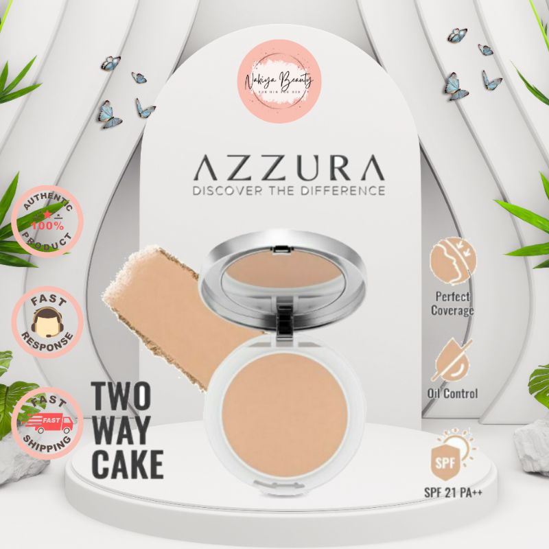 Jual Azzura two way cake SPF 21 ++ | Two Way Cake | Bedak Two Way Cake ...