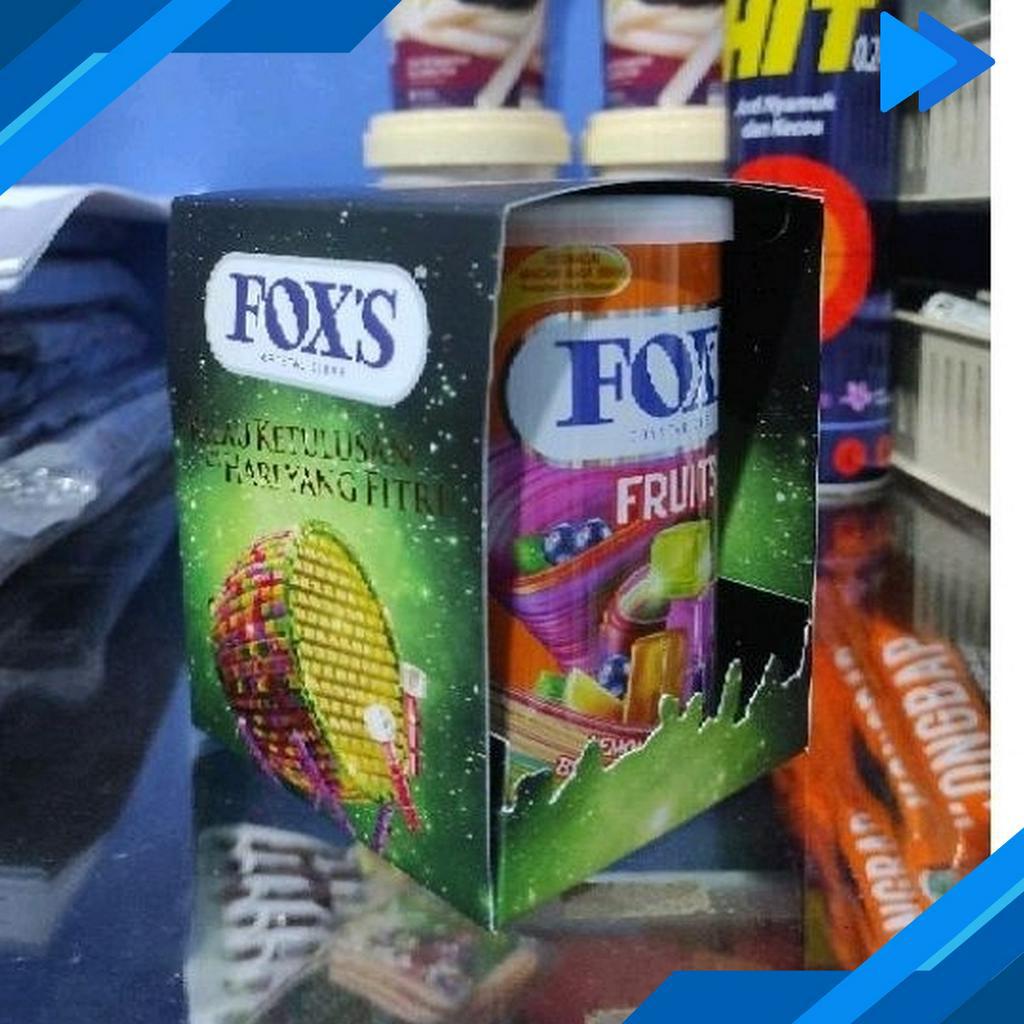 Jual PESTA DISKON Permen FOXS FOX FOXS Tin Crystal Clear Candy Kaleng Fruit 18gr parcel lebaran ...
