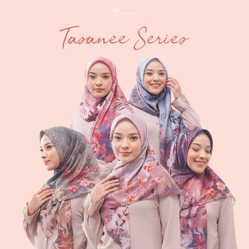 Jual Youthscarf - ( TASANEE SERIES) - Hijab printing - Hijab segiempat voal - Voal Ultrafine ...