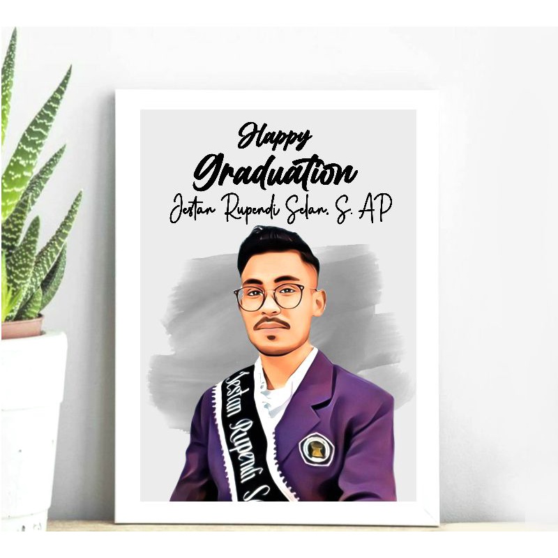 Jual frame pigura design kado wisuda cowok/cewek kado design frame 10Rs ...