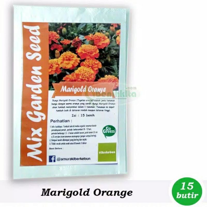 Jual Benih-Bibit Bunga Marigold Orange (Mix Garden) | Shopee Indonesia