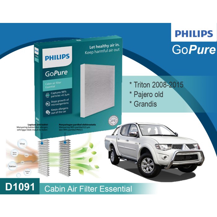 Jual Philips GoPure Cabin Air Filter - Filter AC Triton Pajero old ...