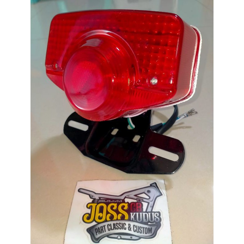Jual stop lamp assy cb100 set pangkon mika stop cb stopan cb pangkon ...