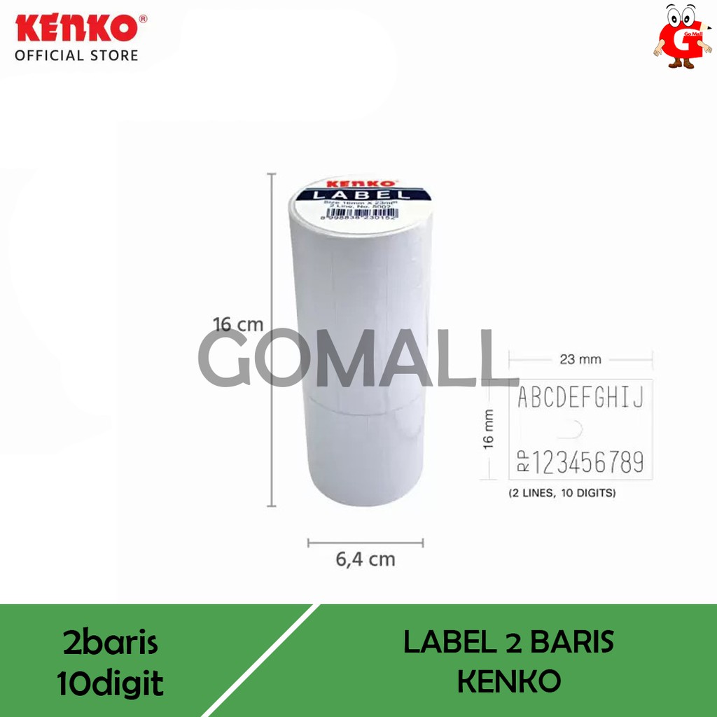 Jual Kertas Label Price Labeler 5002 Kenko |Label Harga 2 Baris | Line ...
