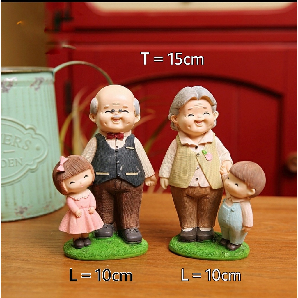 Jual Patung pajangan kakek nenek oldman grandpa oma statue kado hadiah ...