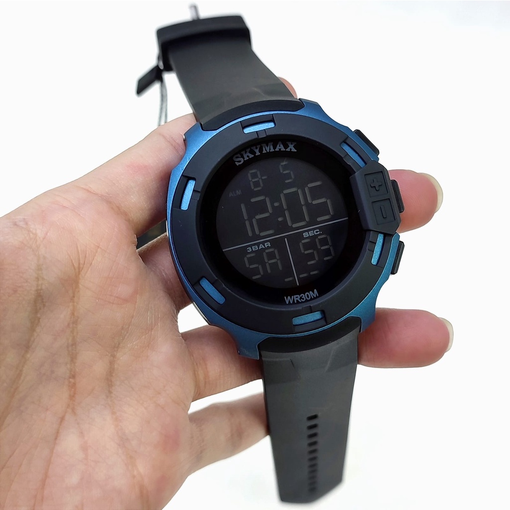 Jual Jam tangan pria Skymax 1817 tali rubber digital | Shopee Indonesia