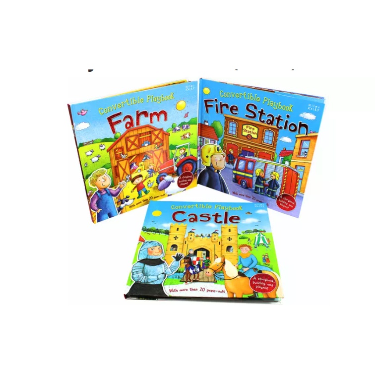 Jual Convertible Play Book - Fire Station, Castle - Farm | Shopee Indonesia