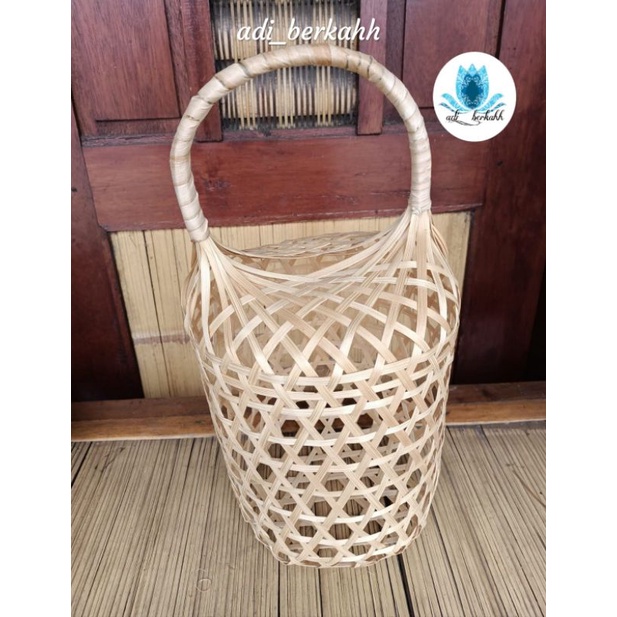 Jual anyaman bambu tas bulat D.20xT.23cm | Shopee Indonesia