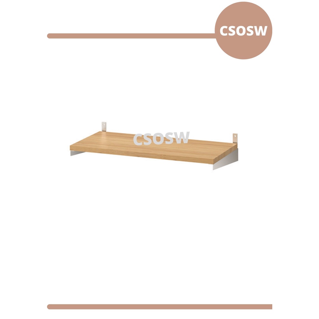 Jual IKKUNGSFORS Rak Penyimpanan Dinding Bambu Bamboo Wall Shelf ukuran ...