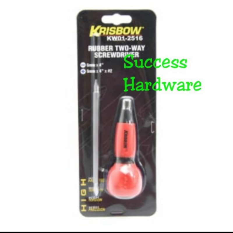 Jual KRISBOW OBENG BOLAK BALIK PLUS MINUS 2 SISI 6X100 MM OBENG MINUS ...