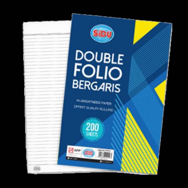 Jual Kertas double folio bergaris Sidu 200lbr | Shopee Indonesia