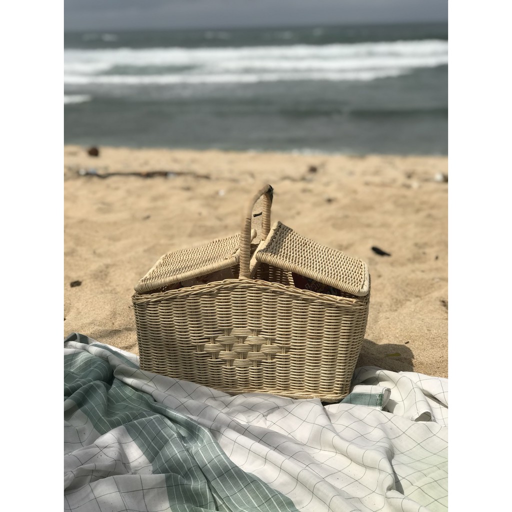 Jual PICNIC RATTAN BASKET - KERANJANG ROTAN PIKNIK - KERANJANG PIKNIK ...