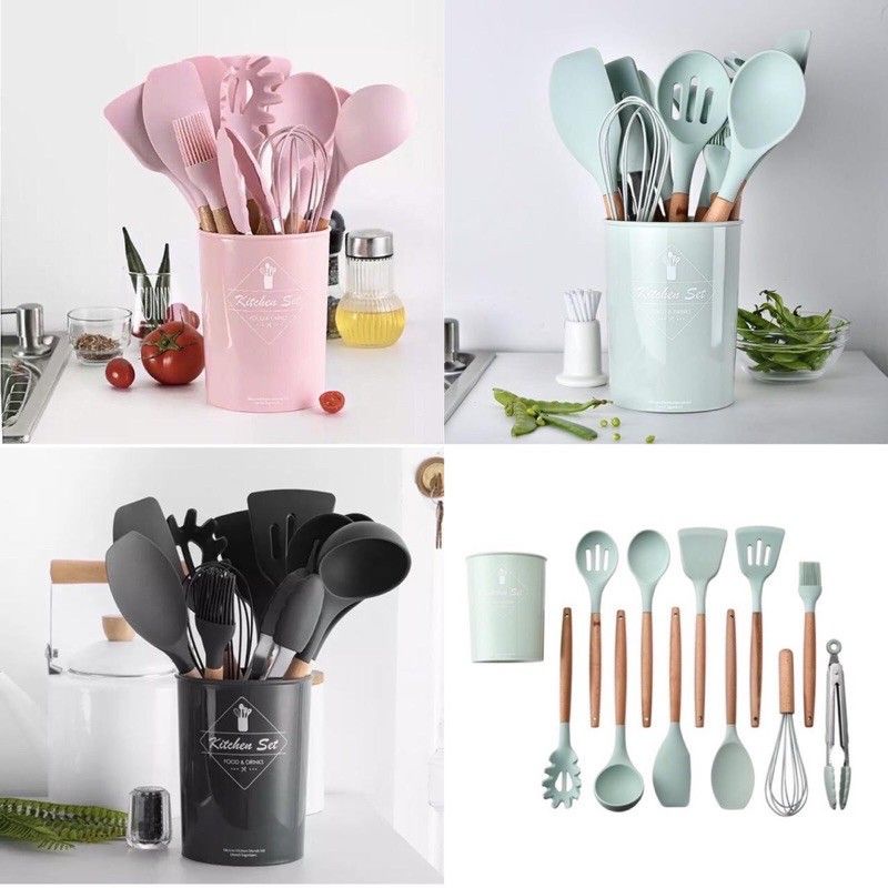 Jual Silicone Utensil Set Peralatan Spatula Silikon Sutil Kitchen Set