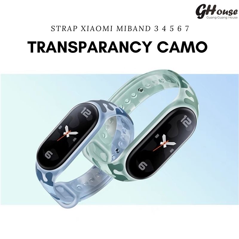Jual Strap Xiaomi Mi Band 7 6 5 4 3 Transpara Camo Tali Pengganti Jam Xiaomi Mi Band 7 6 5 4 3 ...