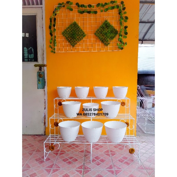Jual RAK / STAND / TEMPAT BUNGA BESI PUTIH | Shopee Indonesia