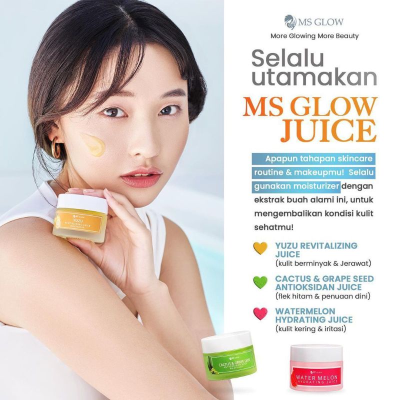 Jual MS Glow Moisturizer Juice (Yuzu, Watermelon, Cactus grape ...