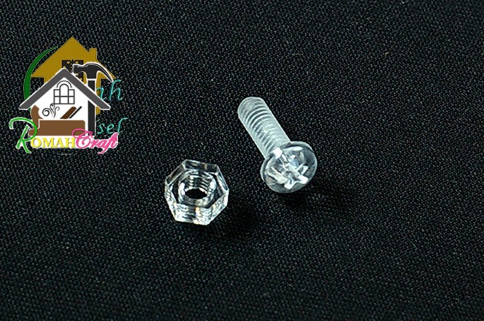 Jual Baut mur akrilik 6 sd 16 mm M.T20 baut akrilik screw bolt nut ...