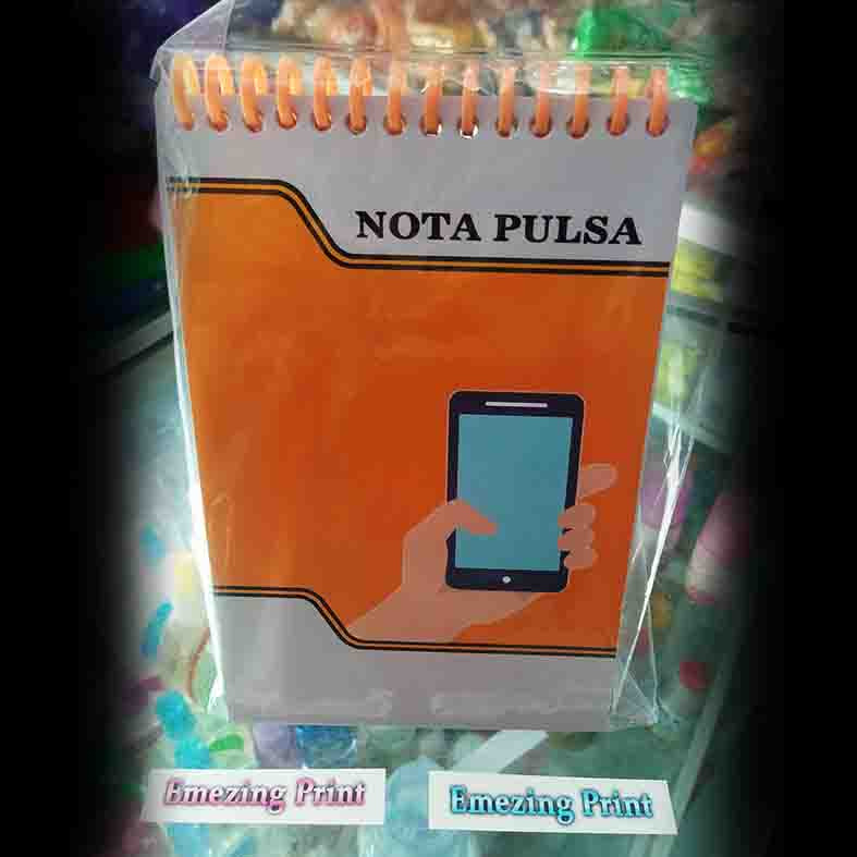 Jual Buku Nota Pulsa Konter Hp Isi ulang Double Side tahan air | Shopee ...