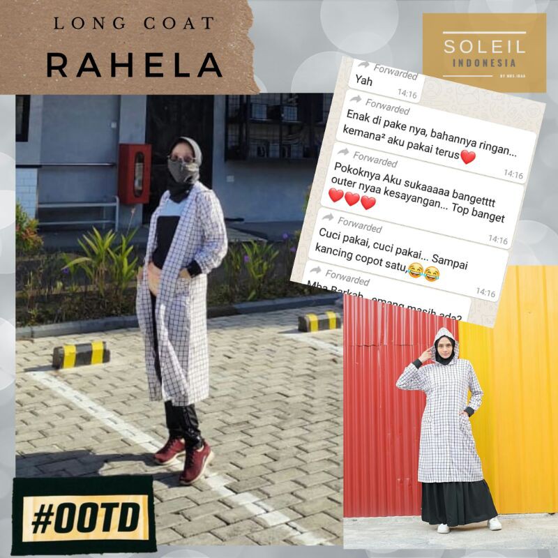 Jual Rahela Long Coat by Soleil Indonesia | Shopee Indonesia