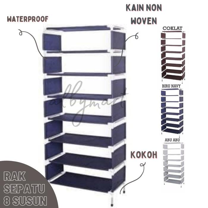 Jual Tempat Penyimpanan Rak Sepatu - Rak Serbaguna 8 Susun 7 Ruang ...