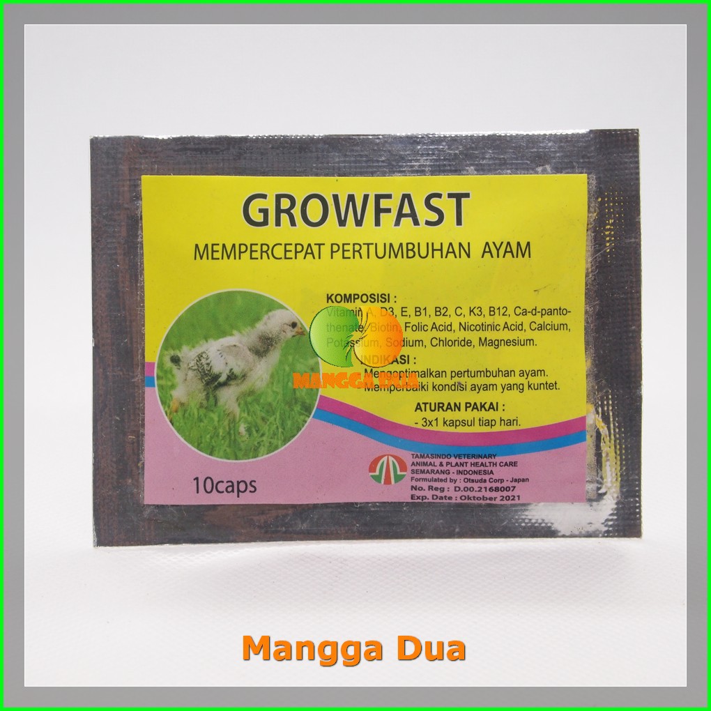 Jual Growfast 10 Capsul Original - Mempercepat Pertumbuhan Anak Ayam dan Ayam | Shopee Indonesia
