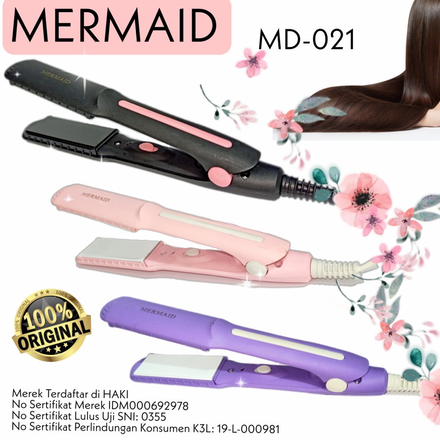 Jual Catok Rambut Lurus Mermaid MD-021 Original Mermaid | Shopee Indonesia