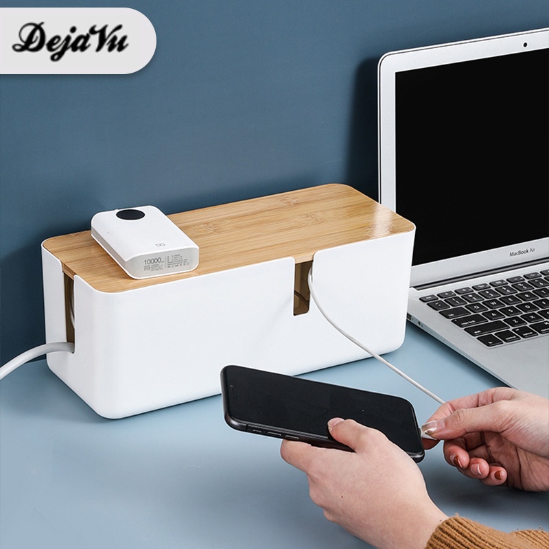 Jual Dejavu Organizer Kabel Box Charger Tempat Kabel Hiasan Meja Ruang ...