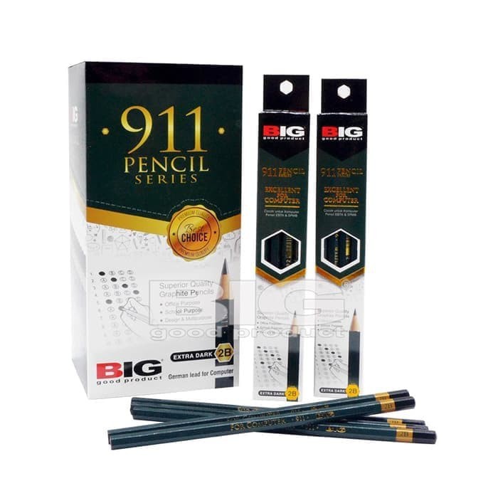 Jual PENSIL / PENSIL 2B 911 BIG - HIJAU / PACK | Shopee Indonesia