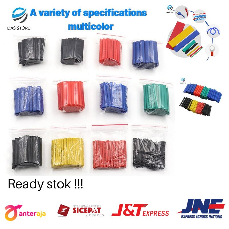 Jual Promo 164 pcs set heat shrink kabel bakar tube /selongsong bakar ...