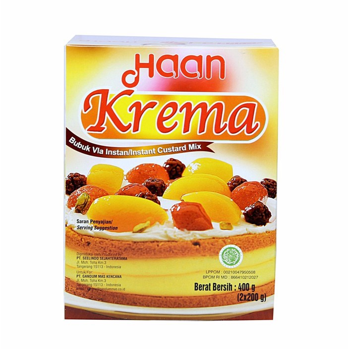 Jual Haan Krema Custard powder/Vla instan 400gr | Shopee Indonesia