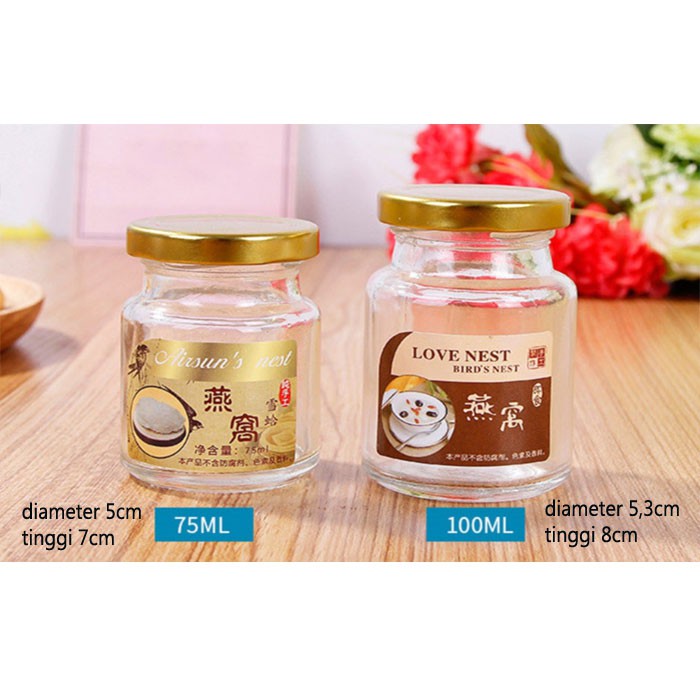 Jual Botol Saripati Ayam Brand Botol Bird Nest 75ml 100ml Botol Madu ...