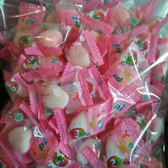 Jual Permen yupi love pink kiloan,berat 500gram/kemasan | Shopee Indonesia